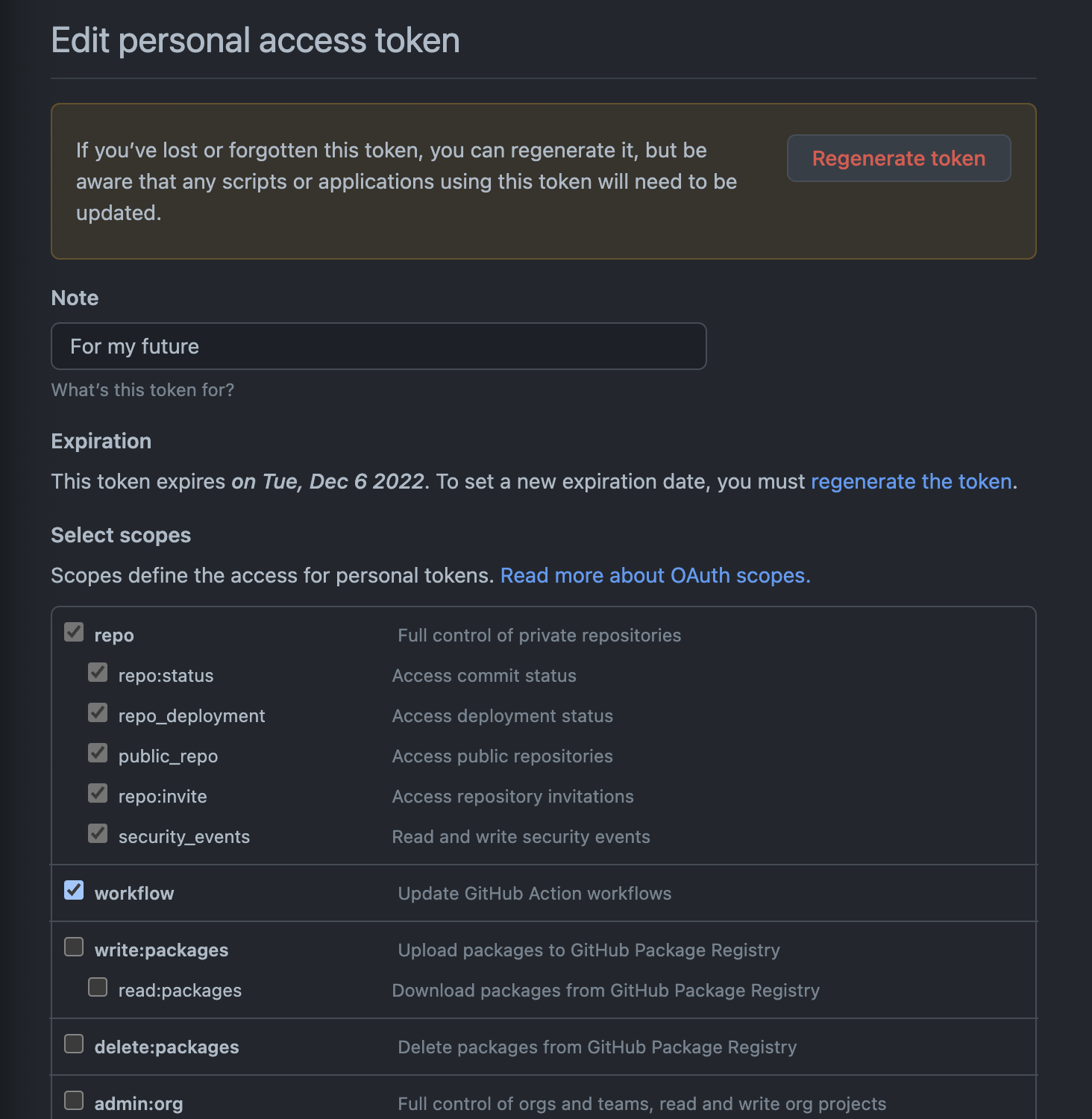 [에러노트] refusing to allow a Personal Access Token to create or update workflow 에러 해결 | Grey’s Devlog